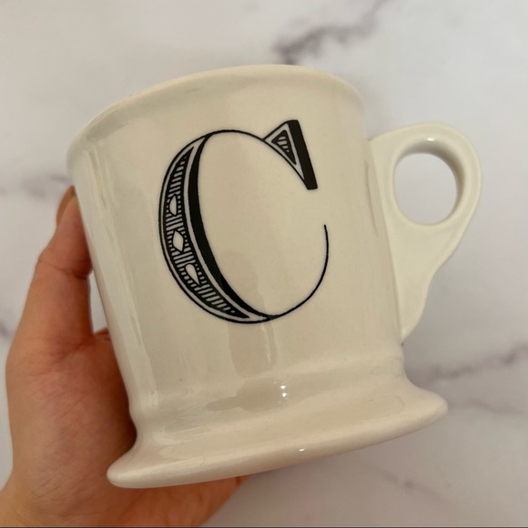 Kitchen | New White Initial C Letter Mug Cute Personalized Minimalist ...